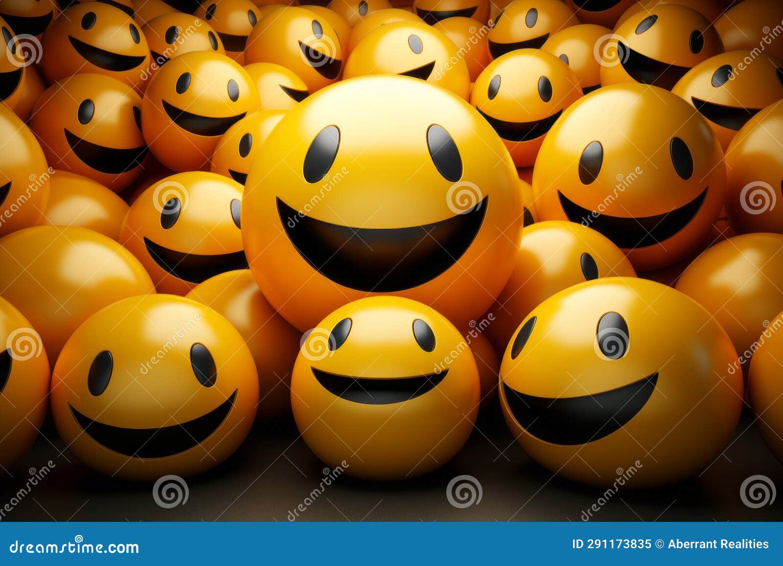 Many Yellow Smiley Faces are Grouped Together Stock Image - Image of ...