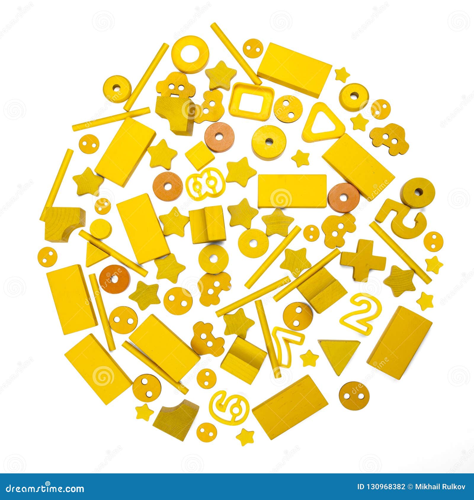 Many yellow toys stock photo. Image of blocks, baby - 130968382