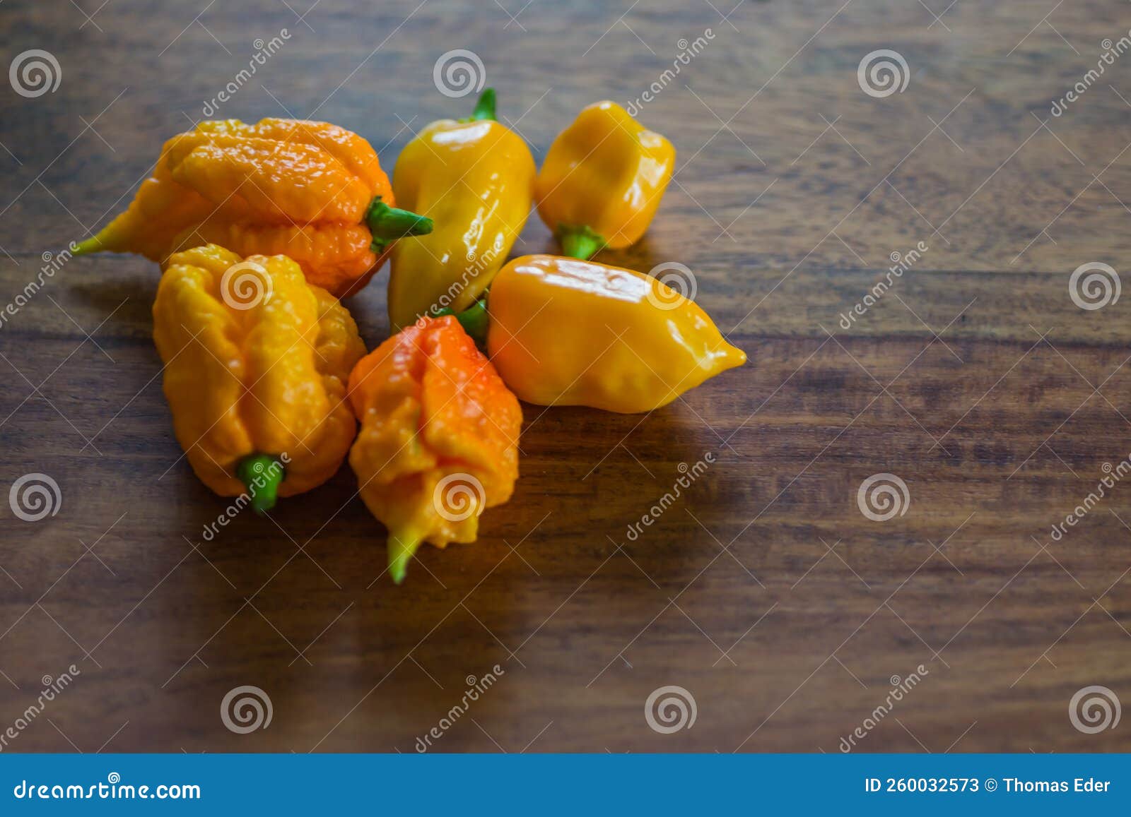 Many Yellow Very Sharp Habaneros on a Table Stock Image - Image of ...