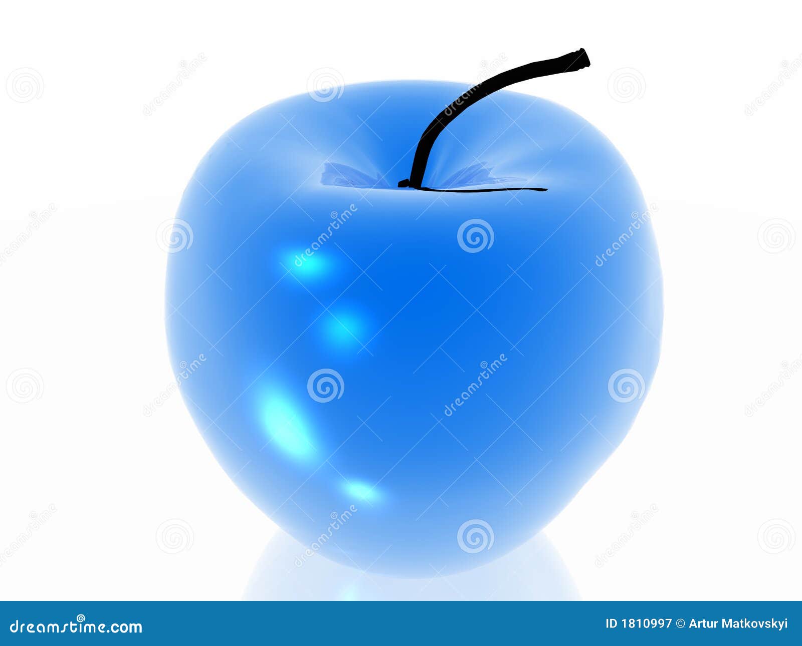 Manzana azul stock de ilustración. Ilustración de amor - 1810997