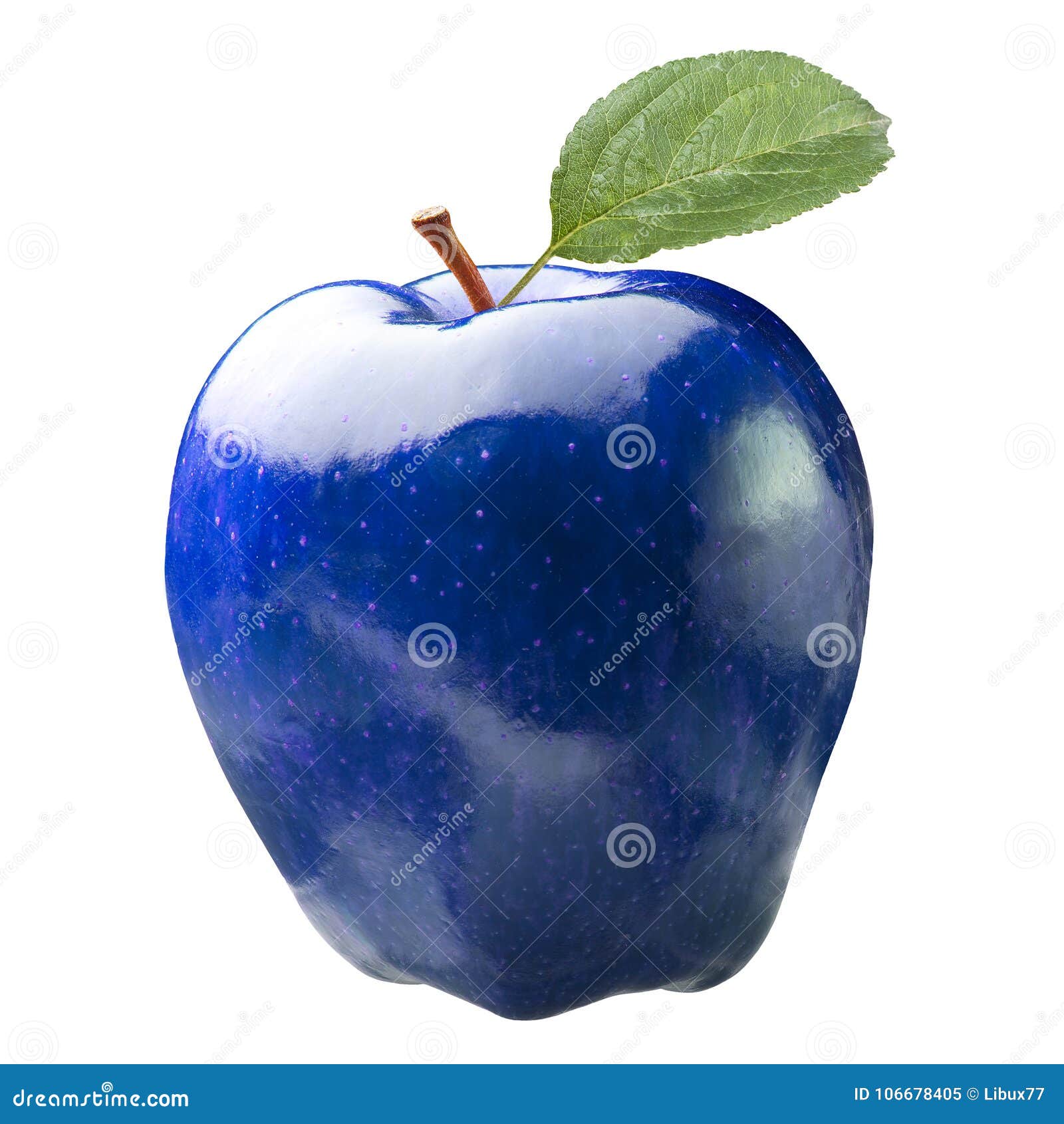 Manzana Azul Malsana Aislada Imagen de archivo - Imagen de dieta ...
