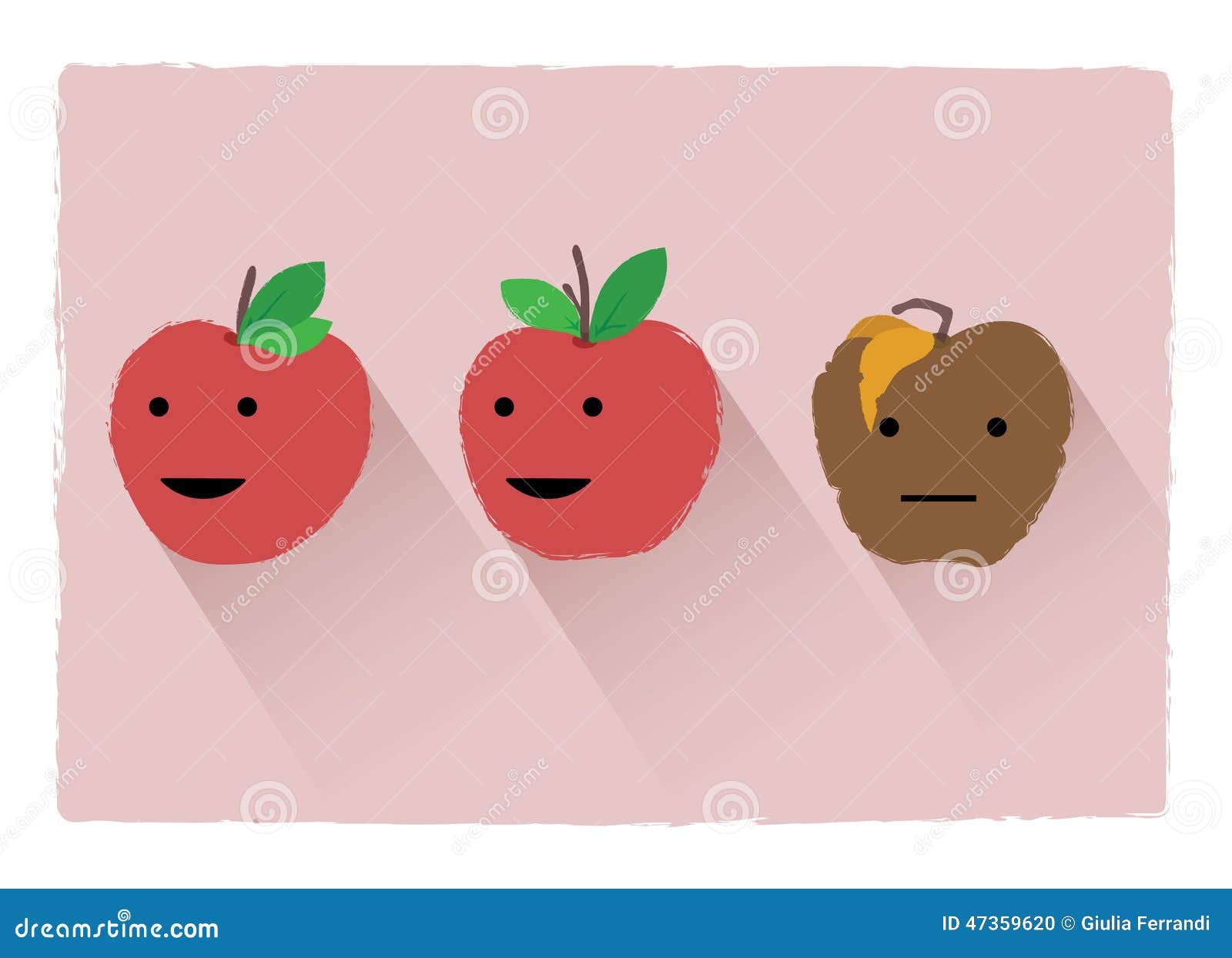 Manzana de la putrefacción stock de ilustración. Ilustración de ...