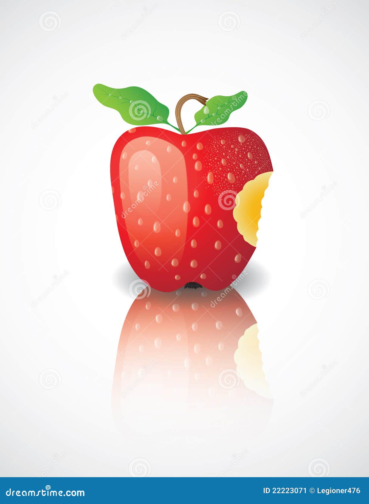 Manzana mordida ilustración del vector. Ilustración de travieso - 22223071