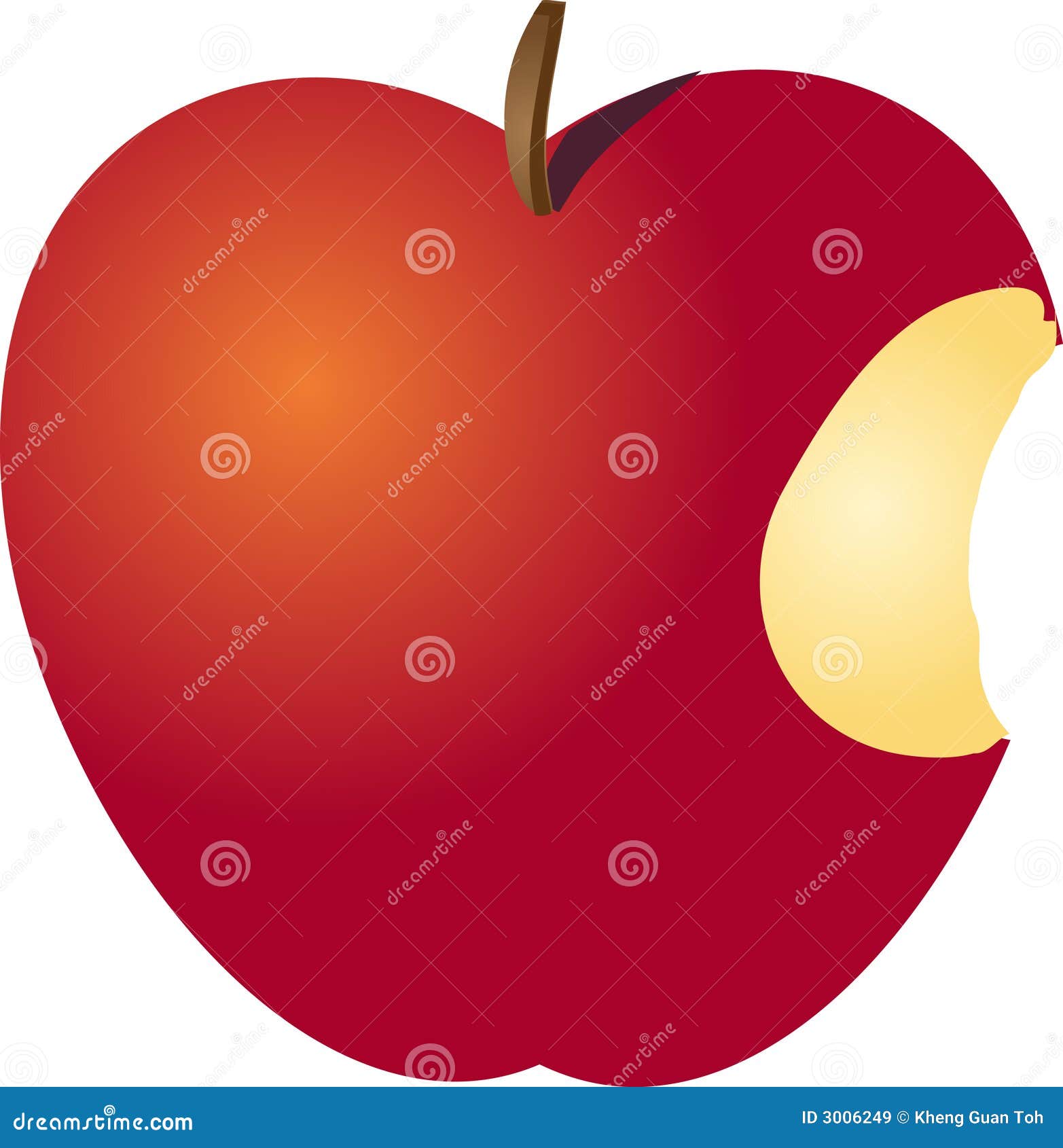Manzana mordida ilustración del vector. Ilustración de iconos - 3006249