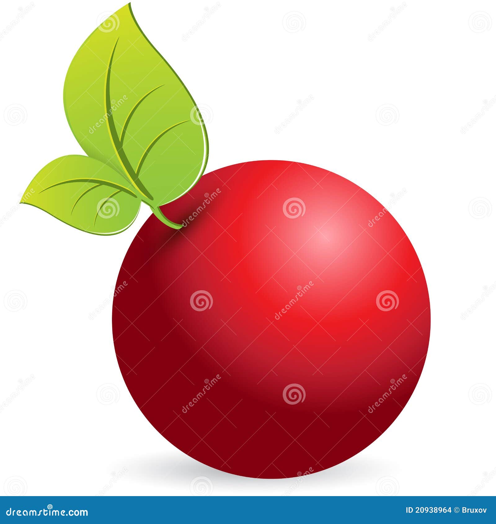 Manzana roja ilustración del vector. Ilustración de manzana - 20938964