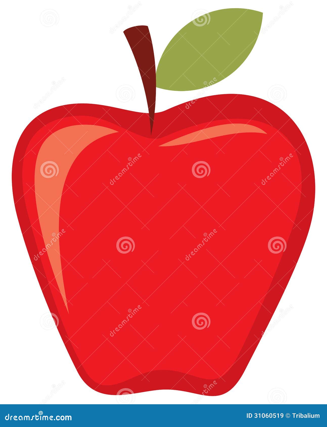 Manzana roja ilustración del vector. Ilustración de puro - 31060519