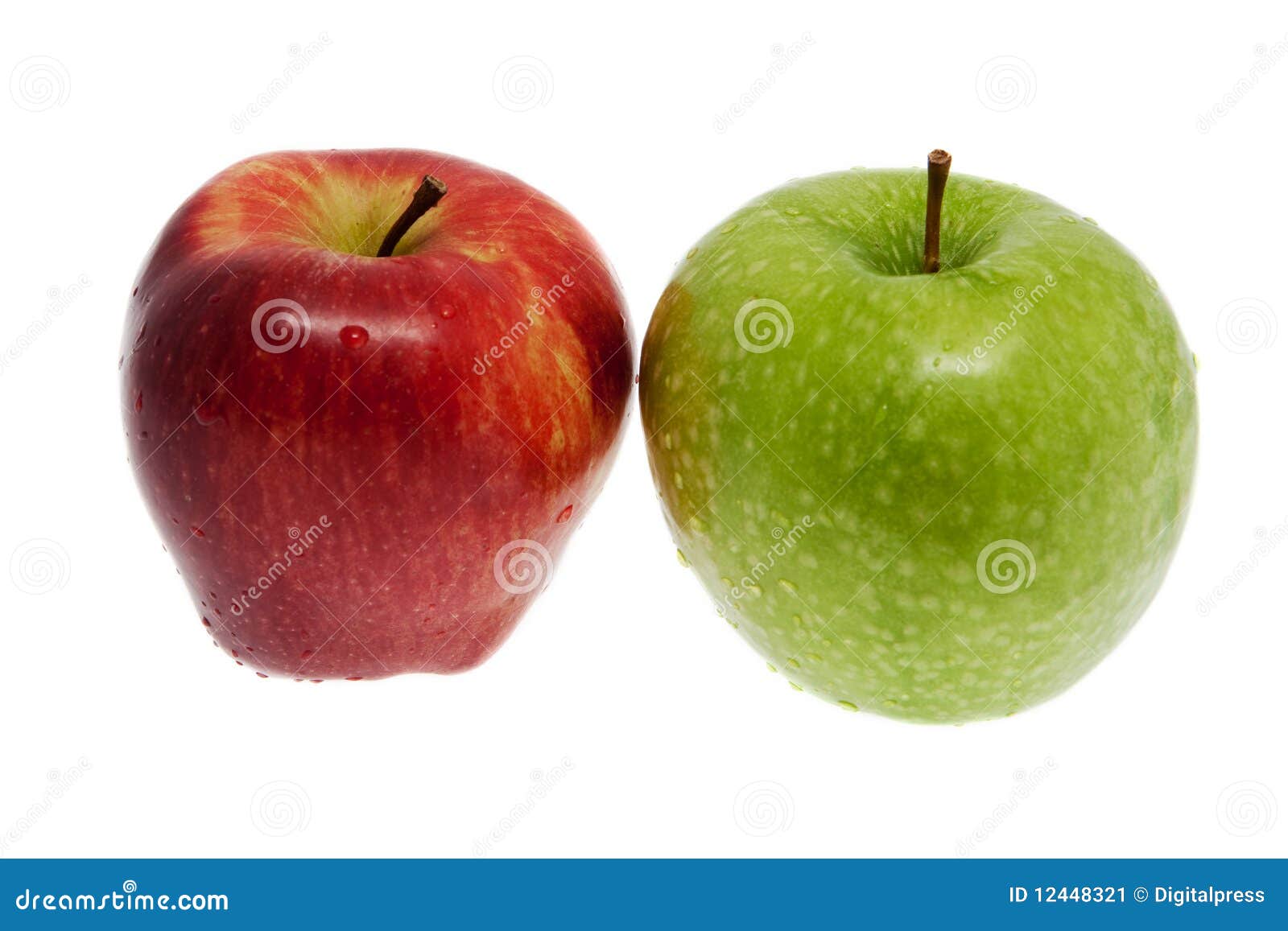 Manzana Roja Y Verde Fresca Imagen de archivo - Imagen de alimento ...