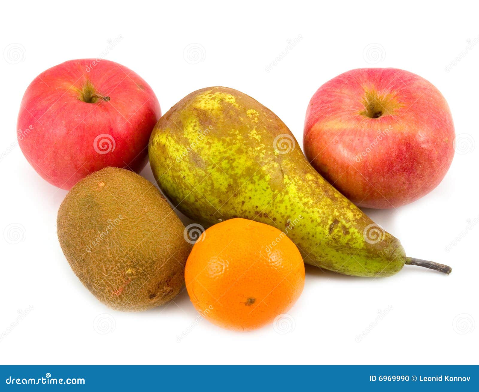 Manzanas De La Pera Con La Mandarina Foto de archivo - Imagen de ...