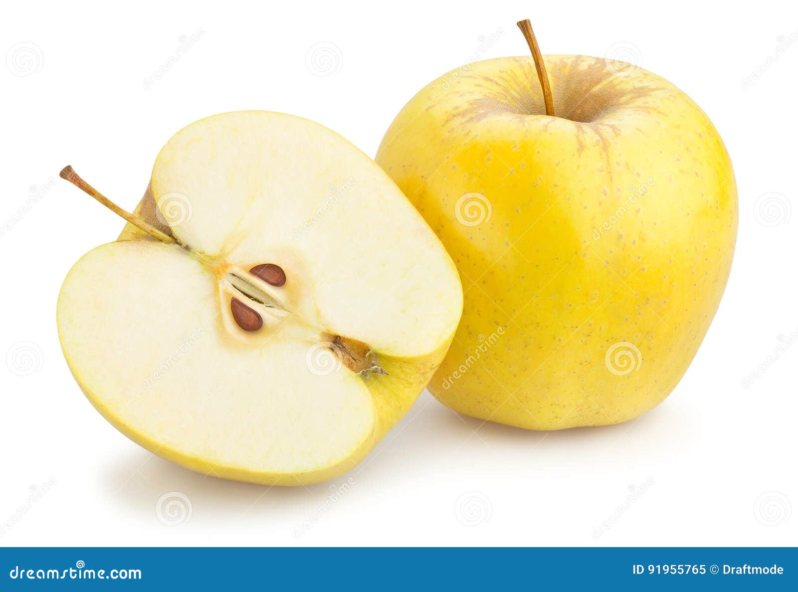 Manzanas "golden Delicious" Imagen de archivo - Imagen de medio ...