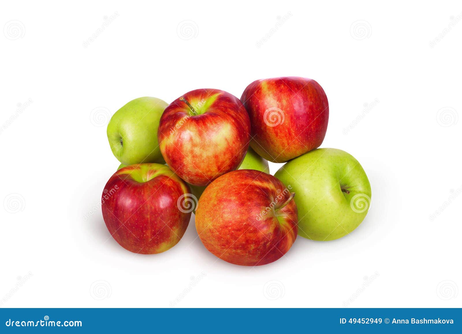 Manzanas rojas y verdes imagen de archivo. Imagen de primer - 49452949