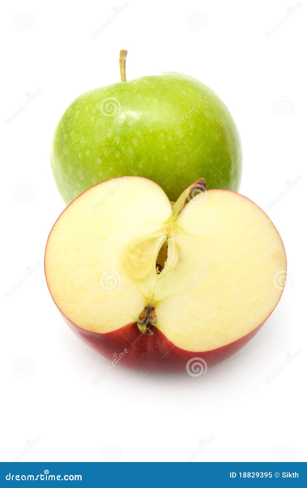 Manzanas verdes y rojas imagen de archivo. Imagen de dietético - 18829395