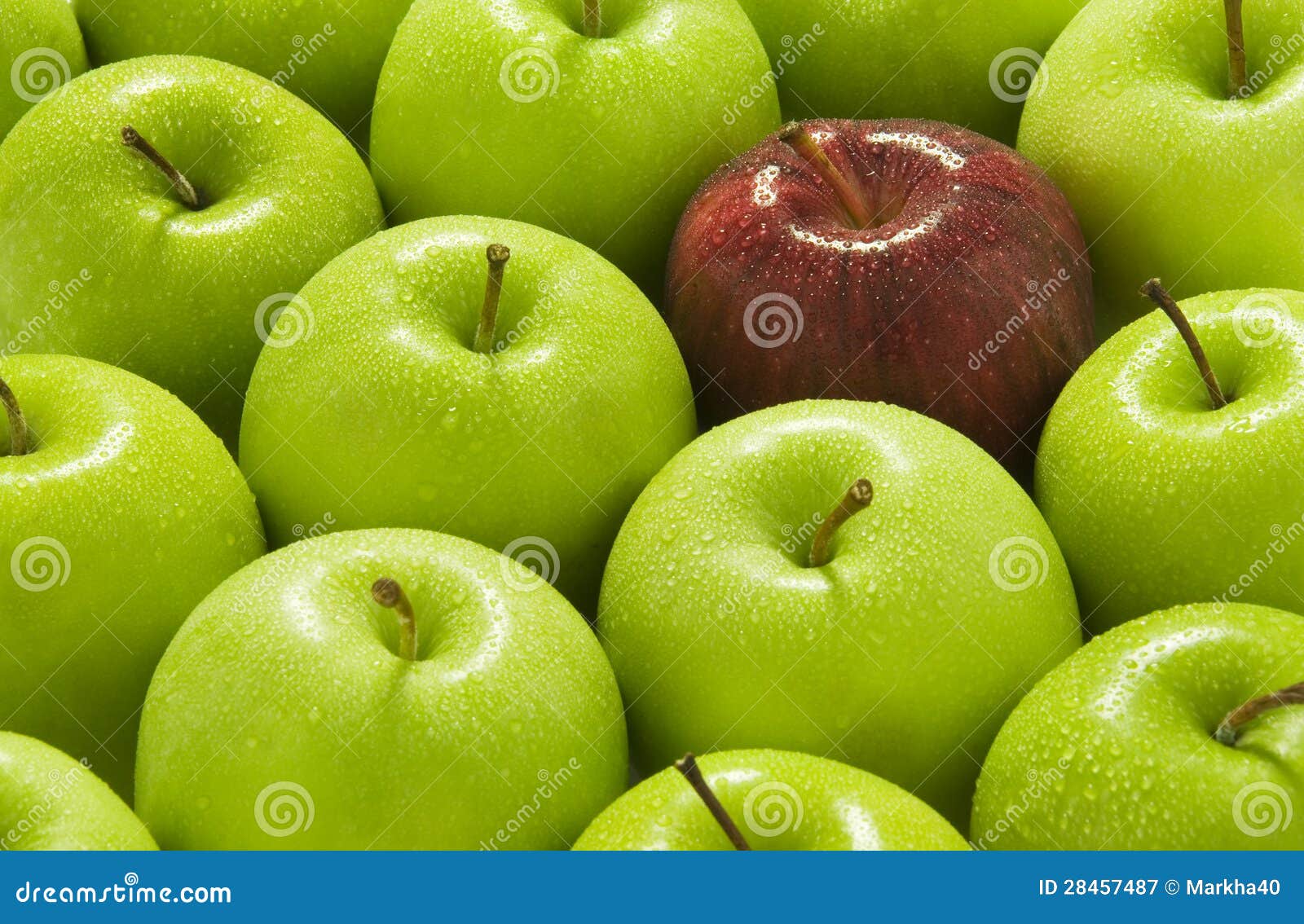 Manzanas verdes y rojas imagen de archivo. Imagen de brillante - 28457487