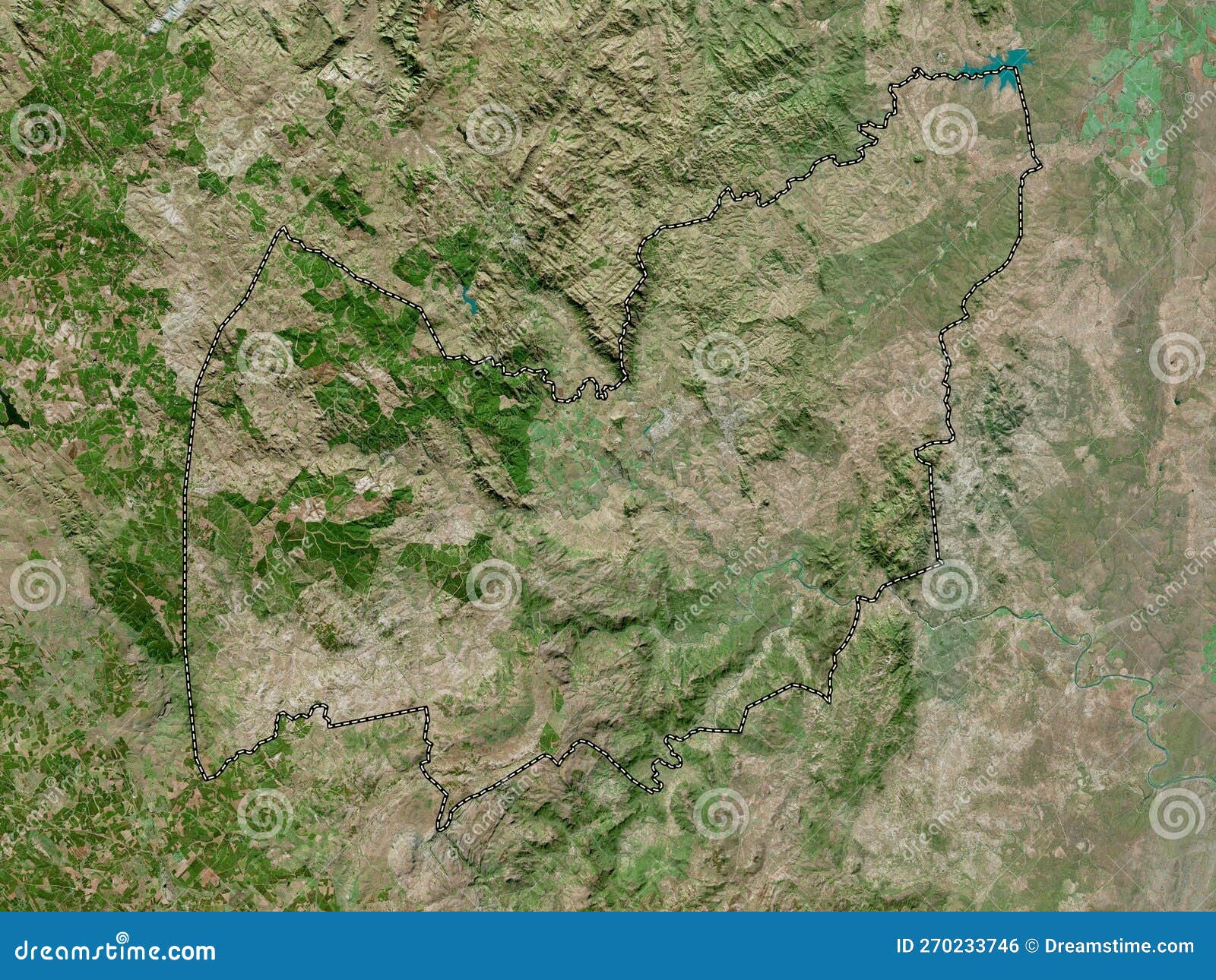 Manzini, Eswatini. High-res Satellite. No Legend Stock Illustration ...