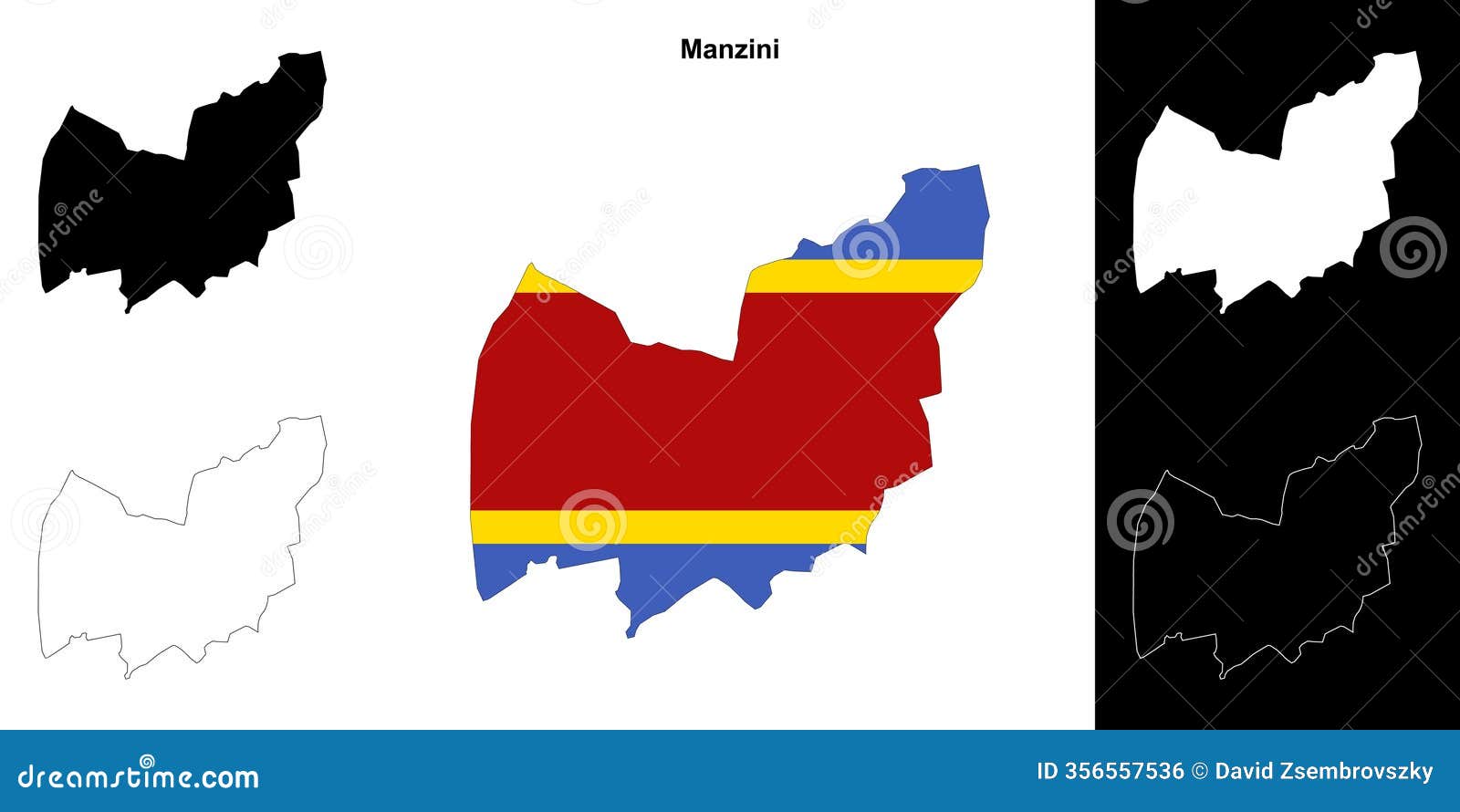 Manzini Swaziland Silhouette Map With Transparent Background Cartoon ...