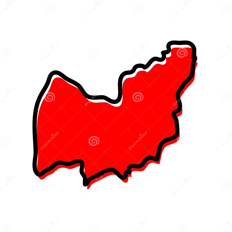 Manzini Region of Eswatini Vector Map Stock Illustration - Illustration ...