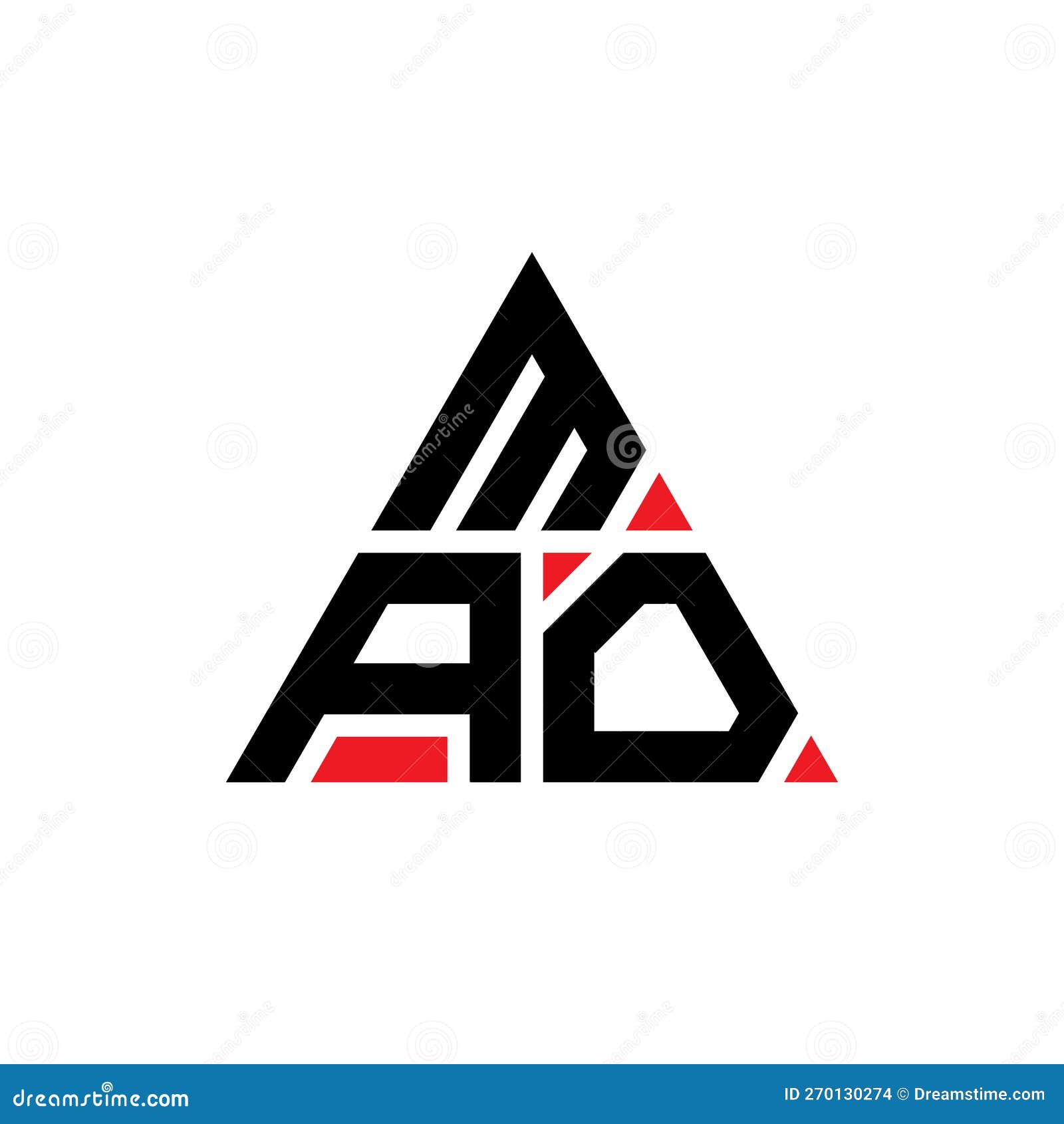 MAO Triangle Letter Logo Design With Triangle Shape. MAO Triangle Logo ...