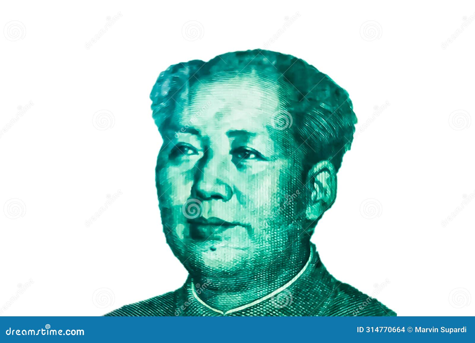 Mao Zedong Portrait on Chinese Banknotes. Stock Photo - Image of ...