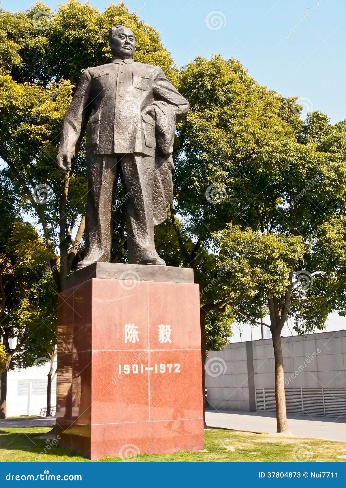 Mao Zedong-Statue in Shanghai, China Stockbild - Bild von anbetung ...
