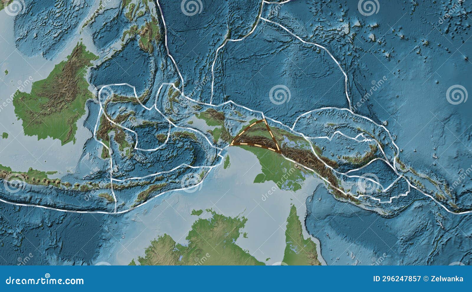 Maoke Plate Dashed. Fahey. Topografic Stock Illustration - Illustration ...