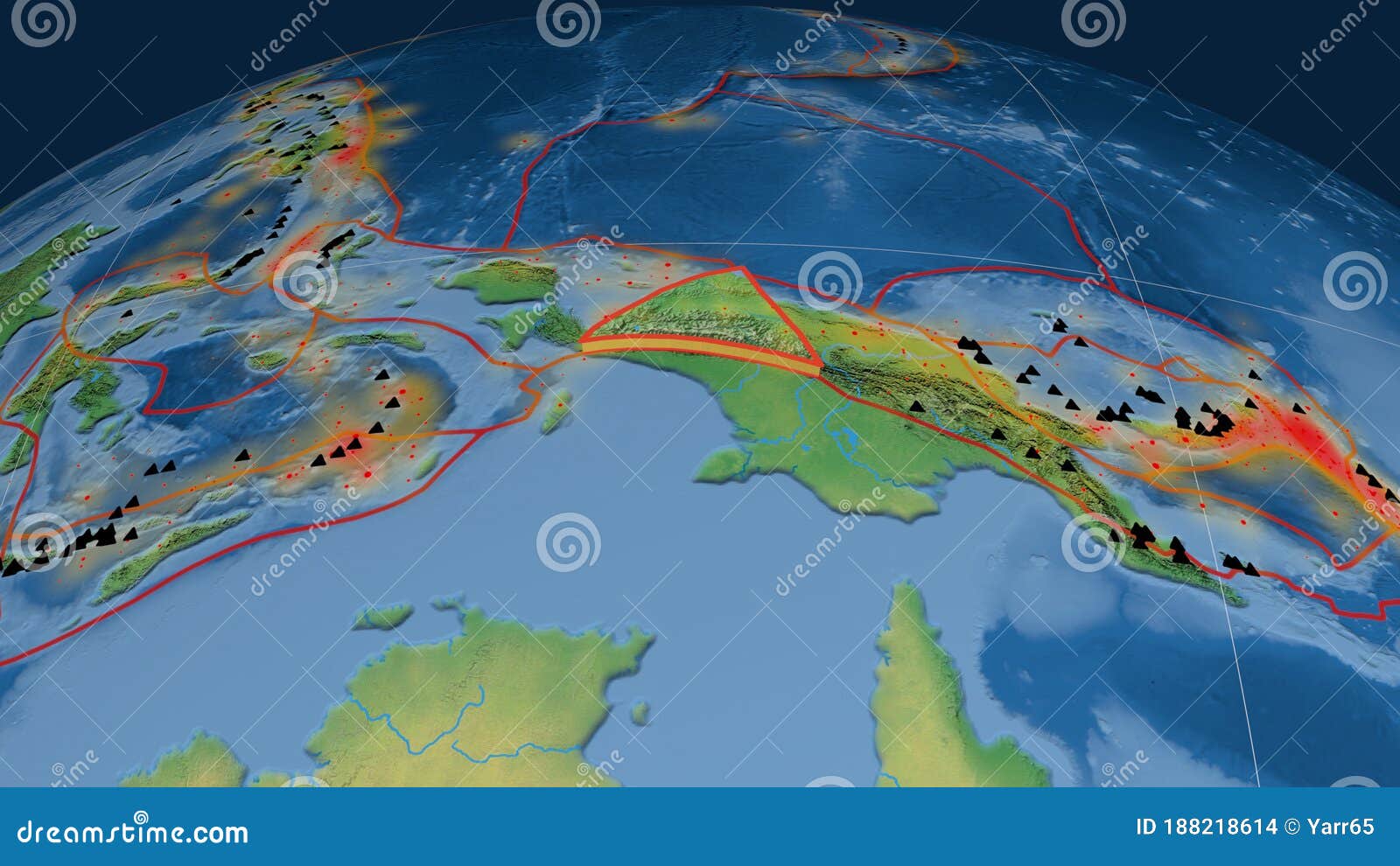 Maoke Plate Extruded - Natural Earth Stock Illustration - Illustration ...