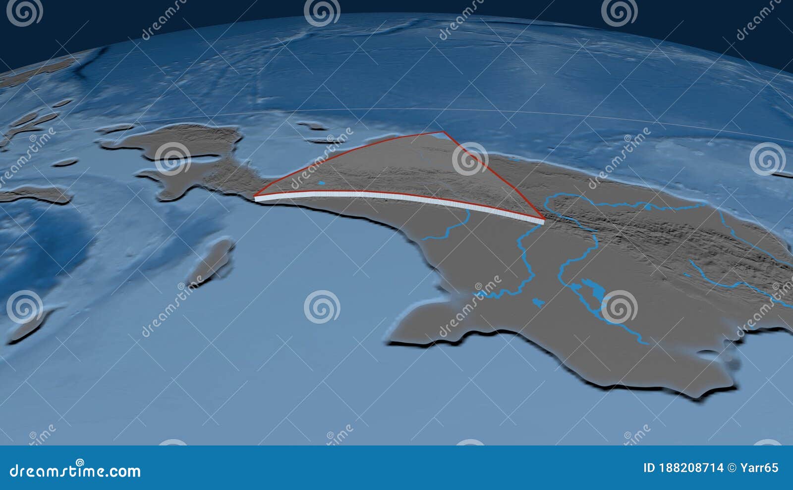 Maoke Plate Extruded - Topo and Bathy Stock Illustration - Illustration ...