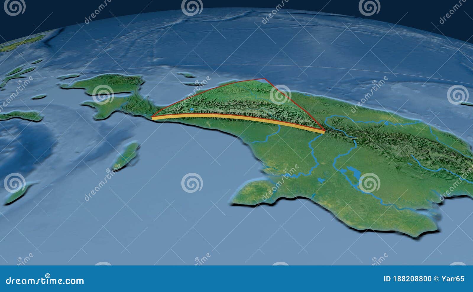 Maoke Plate Extruded - Topographic Stock Illustration - Illustration of ...