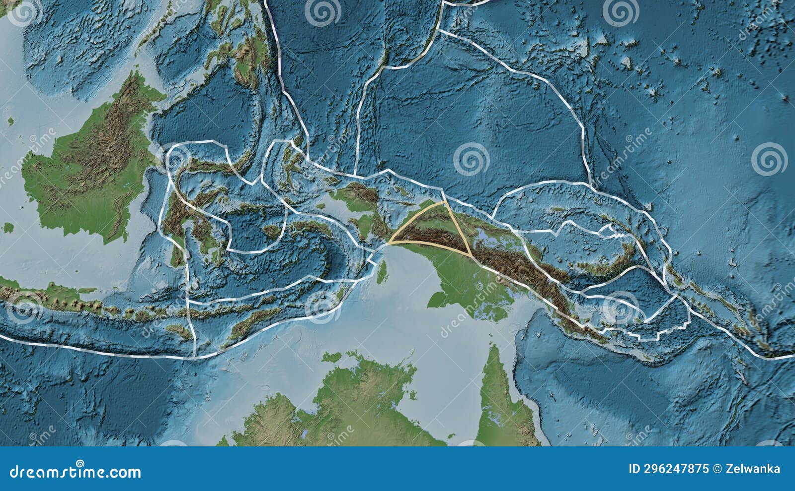 Maoke Plate Outlined. Fahey. Topografic Stock Illustration ...
