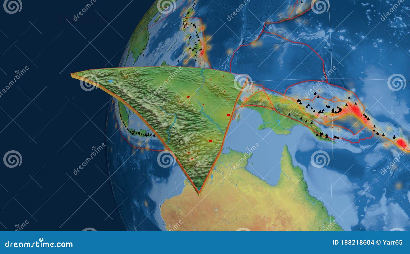 Maoke Plate Presented - Natural Earth Stock Illustration - Illustration ...