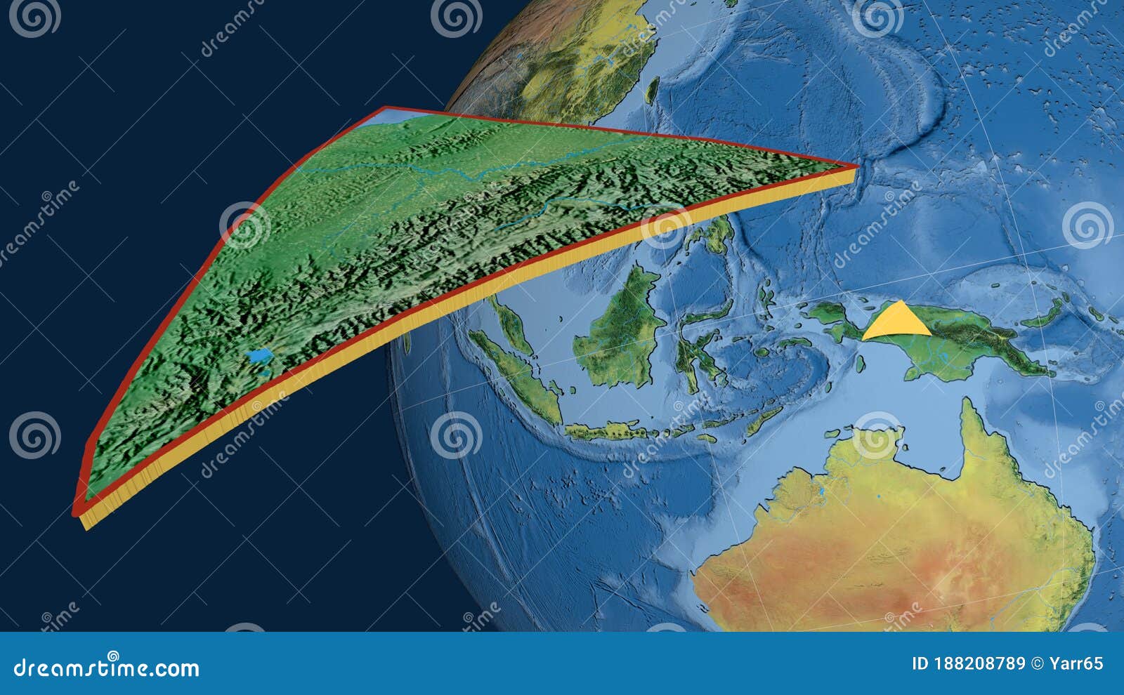 Maoke Plate Presented - Topographic Stock Illustration - Illustration ...