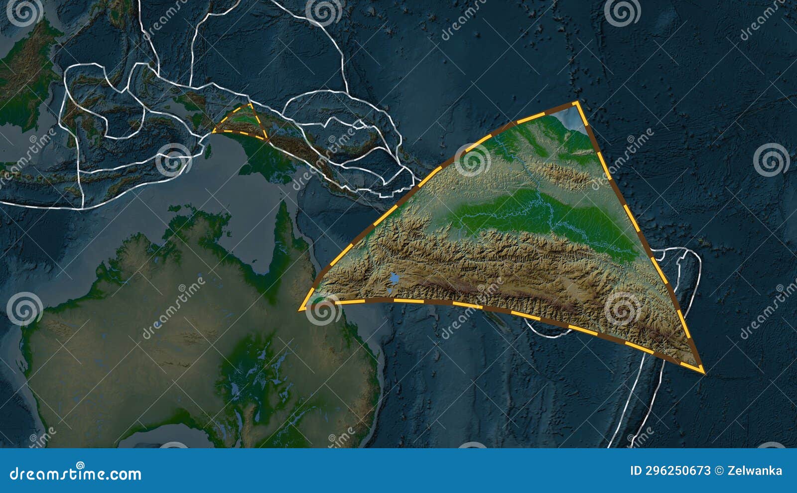 Maoke Plate Extracted. Fahey. Physical Stock Illustration ...