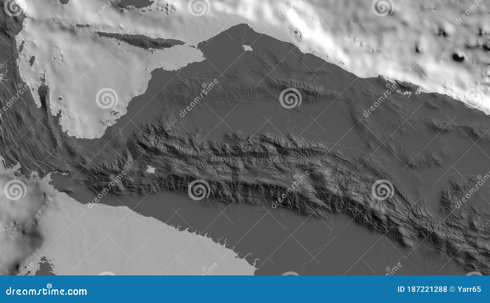 Maoke Tectonic Plate - Raster. Bilevel Stock Illustration ...