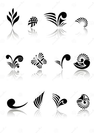 Maori Koru Design Elements Set Stock Vector - Illustration of elements ...