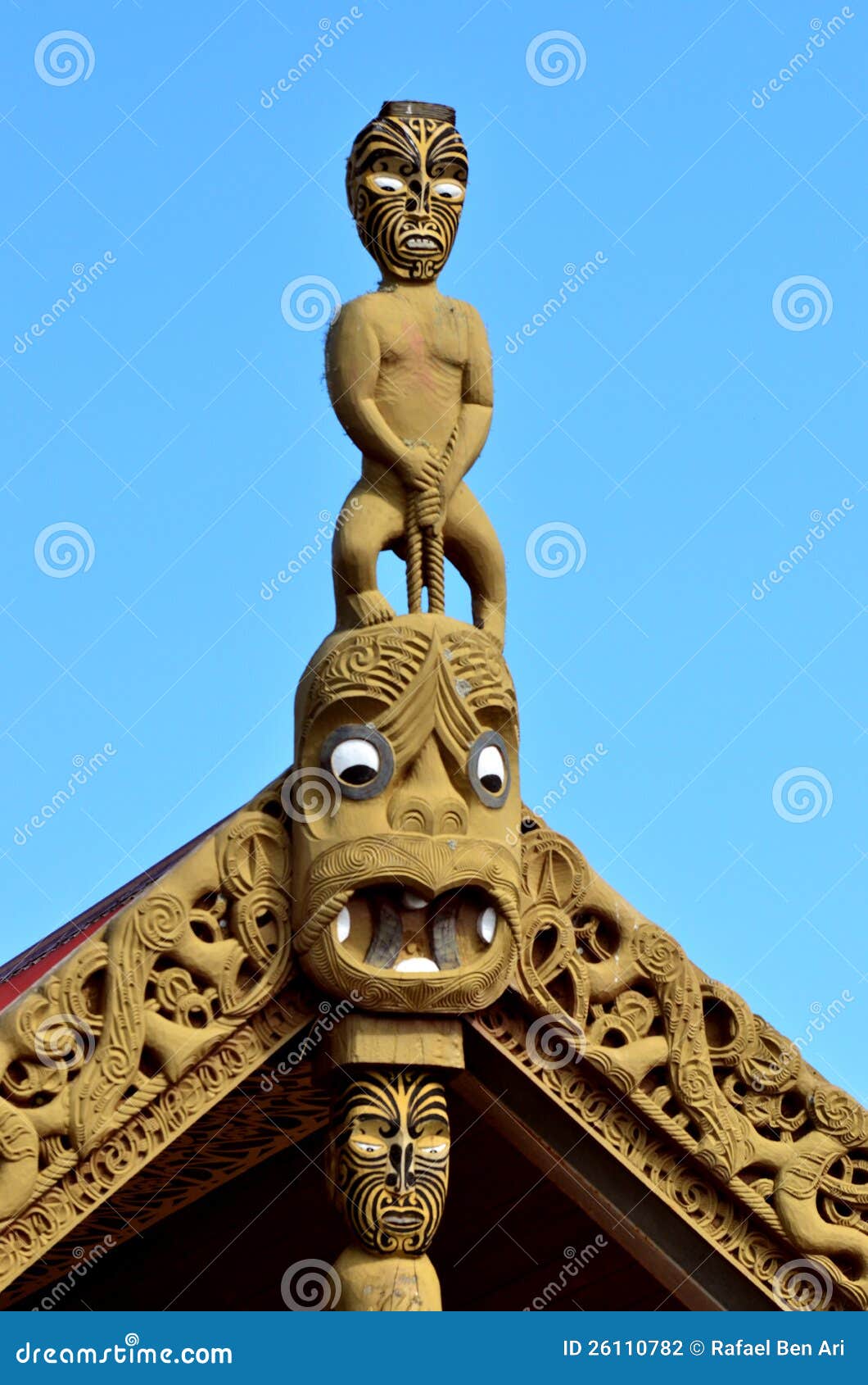 Marae Traditional Maori Gathering Hall At Te Puia, Rotorua, New Zealand ...