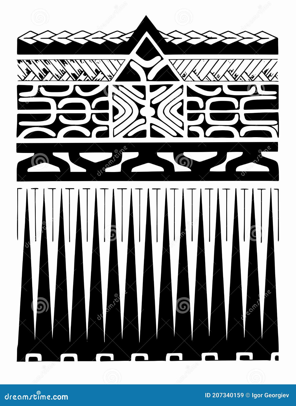 Maori Pattern Tattoo Flash Set. Cartoon Vector | CartoonDealer.com ...