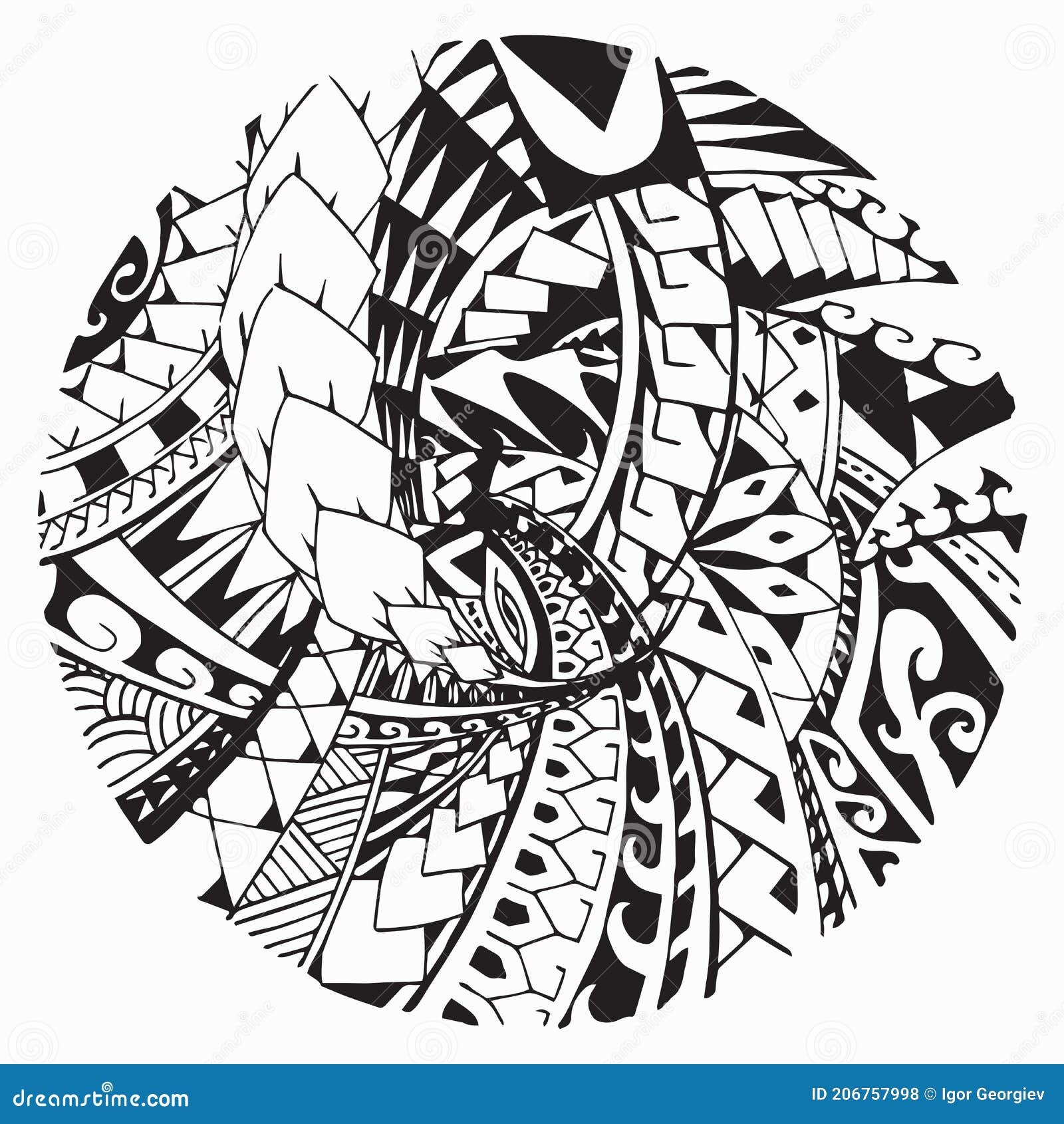 Maori Pattern Tattoo Flash. Stock Vector - Illustration of papatuanuku ...