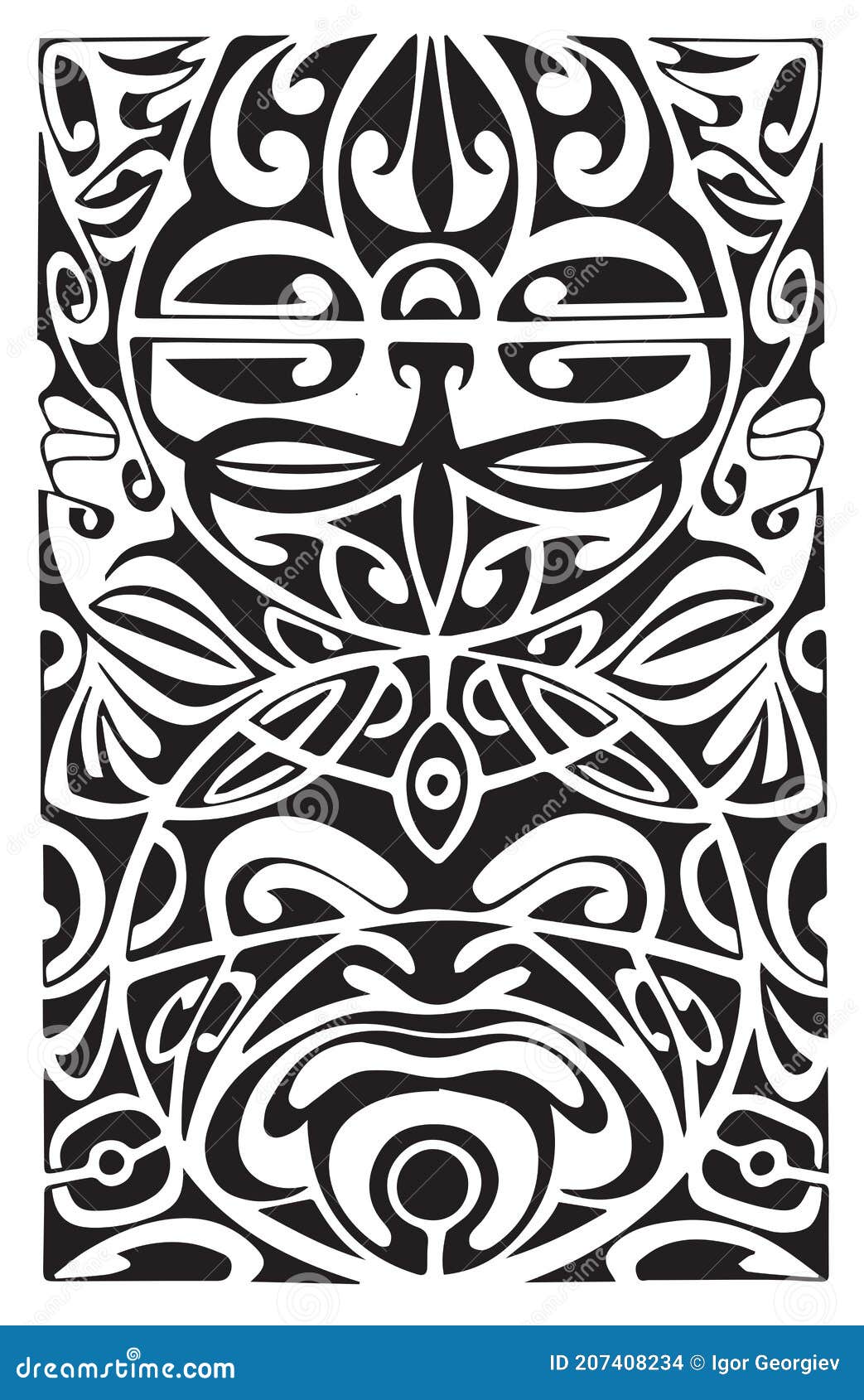 Maori Pattern Tattoo Flash Set. Vector Illustration | CartoonDealer.com ...