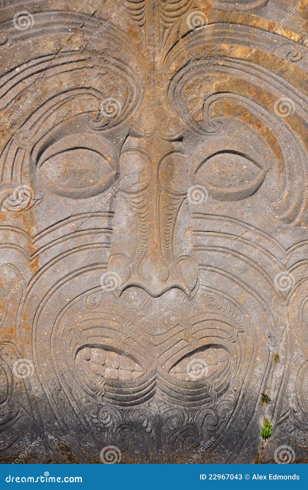 Maori Rock Carving editorial stock photo. Image of zealand - 22967043