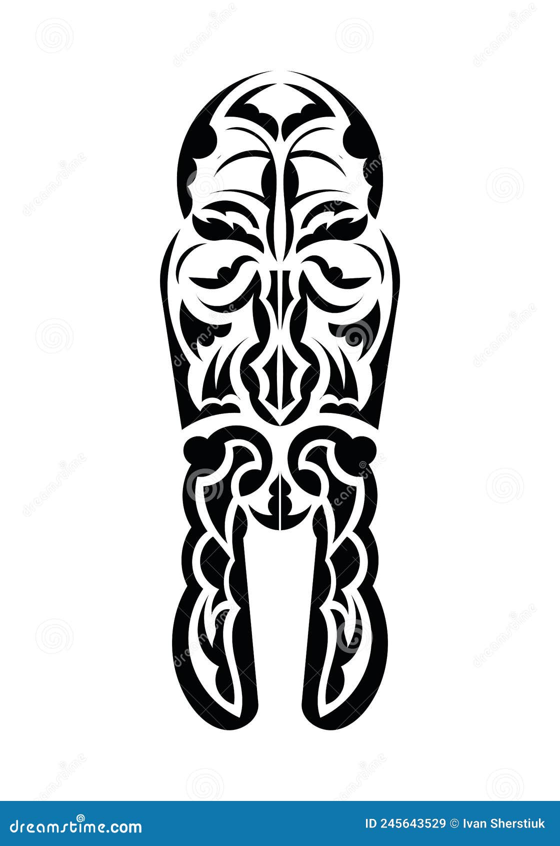 Maori Style Face. Black Tattoo Patterns. Isolated on White Background ...