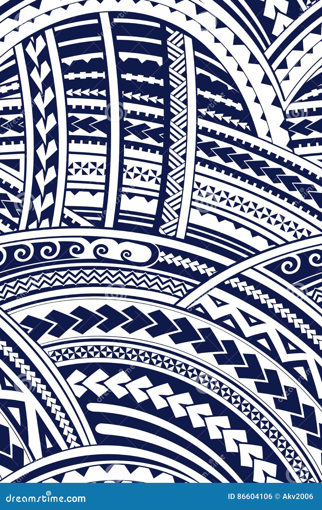 Maori Style Tattoo Pattern In Shape Of Manta Ray. Fit For Shoulders And ...