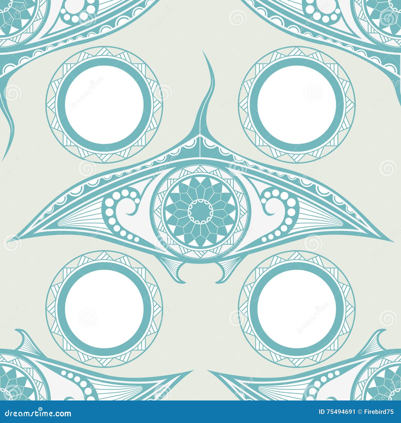 Maori Seamless Pattern Designs Cartoon Vector | CartoonDealer.com #98556101