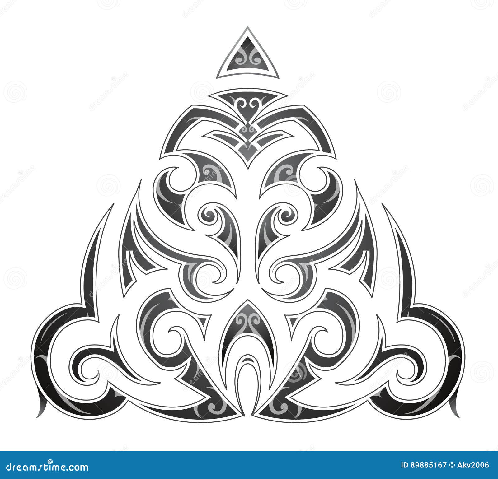 Maori Koru Seamless Border Cartoon Vector | CartoonDealer.com #35529477