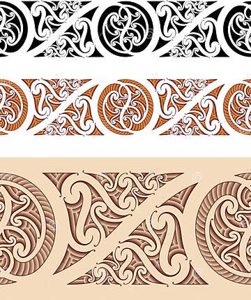 Maori Styled Seamless Pattern Stock Vector - Illustration of design ...