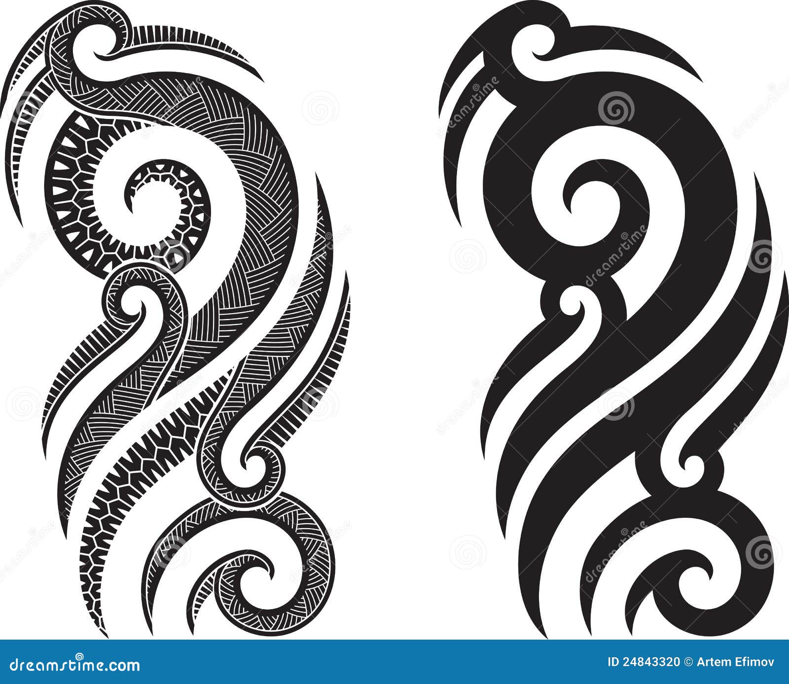 Maori Tattoo Pattern Stock Photo - Image: 24843320