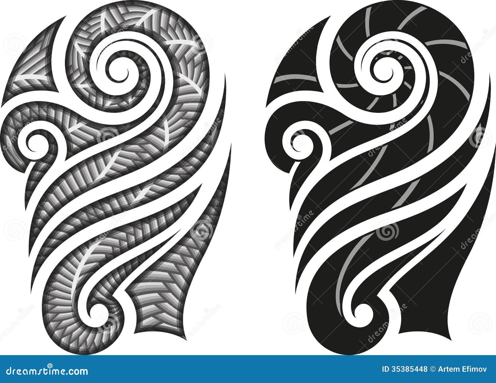 Maori Styled Tattoo Pattern Vector Illustration | CartoonDealer.com ...