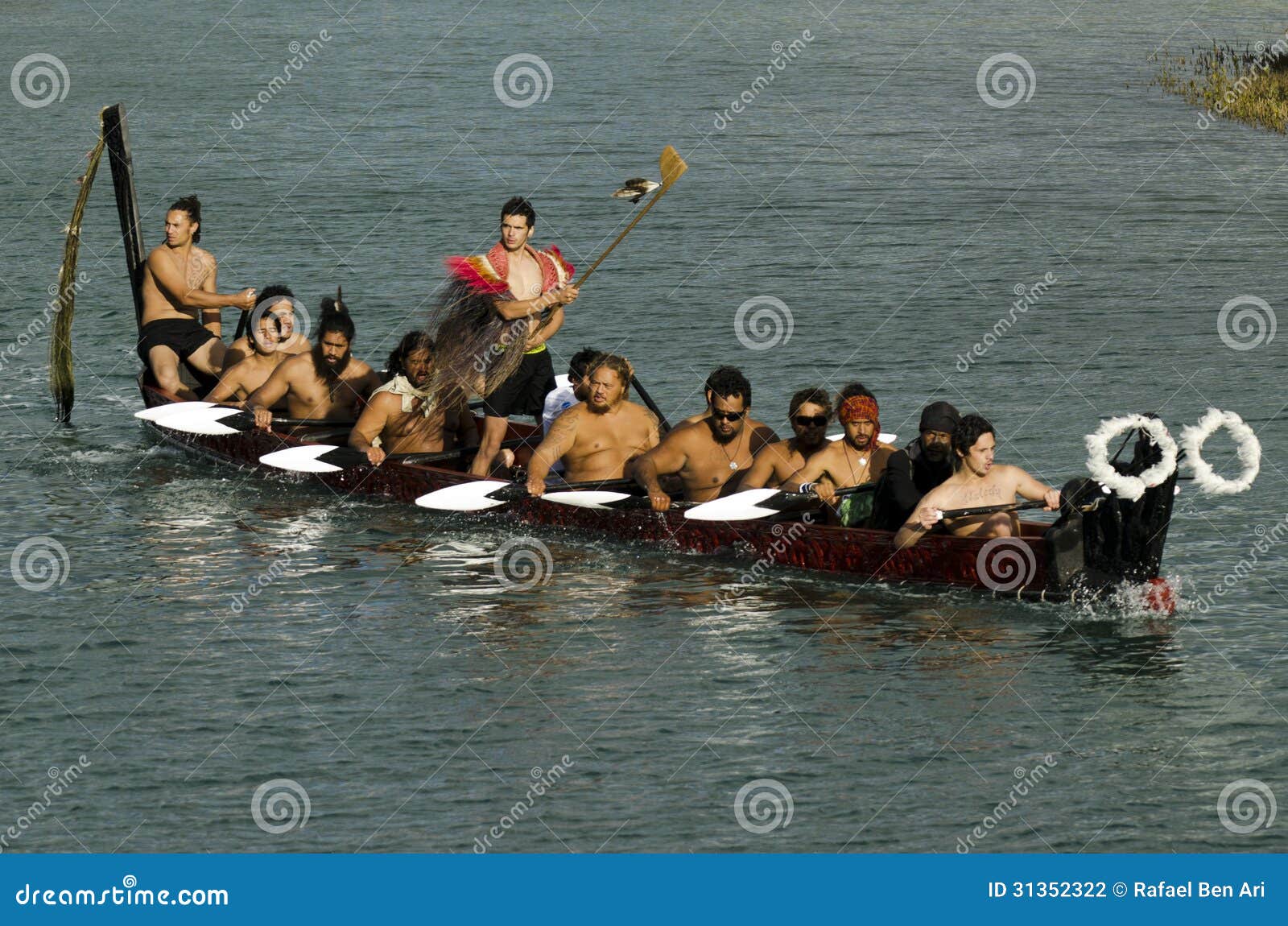 Maori War Waka Canoe photographie éditorial. Image du maori - 31352322