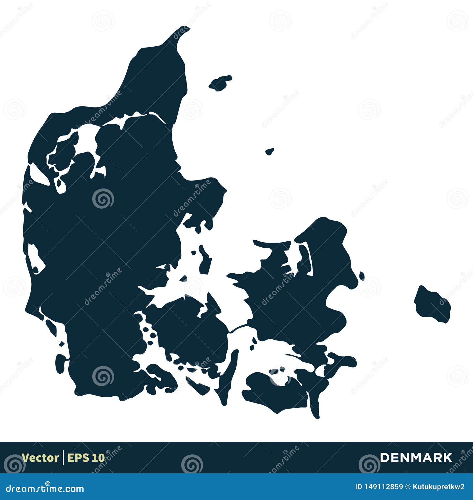 Denmark - Europe Countries Map Vector Icon Template Illustration Design ...