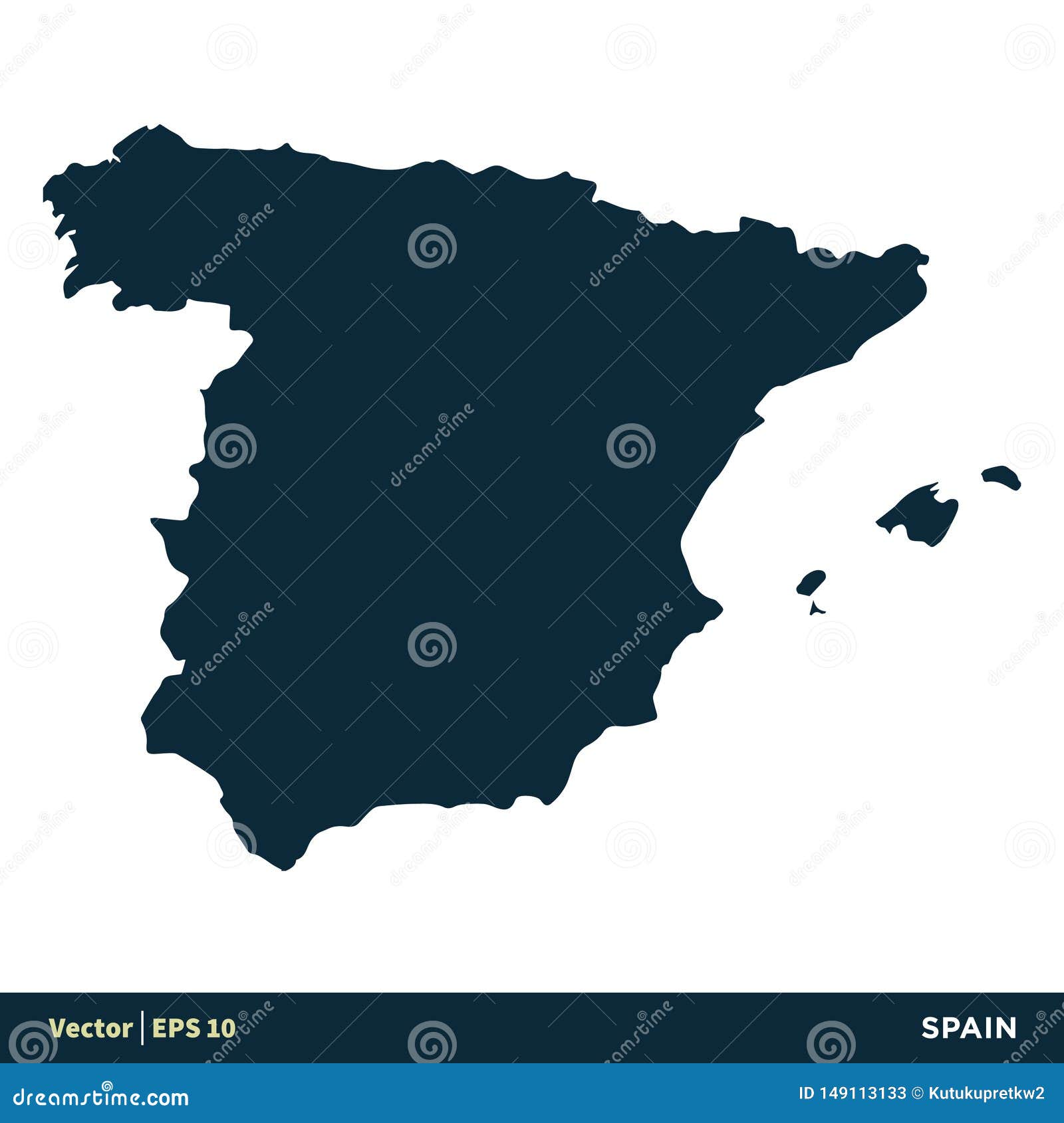 Spain - Europe Countries Map Vector Icon Template Illustration Design ...