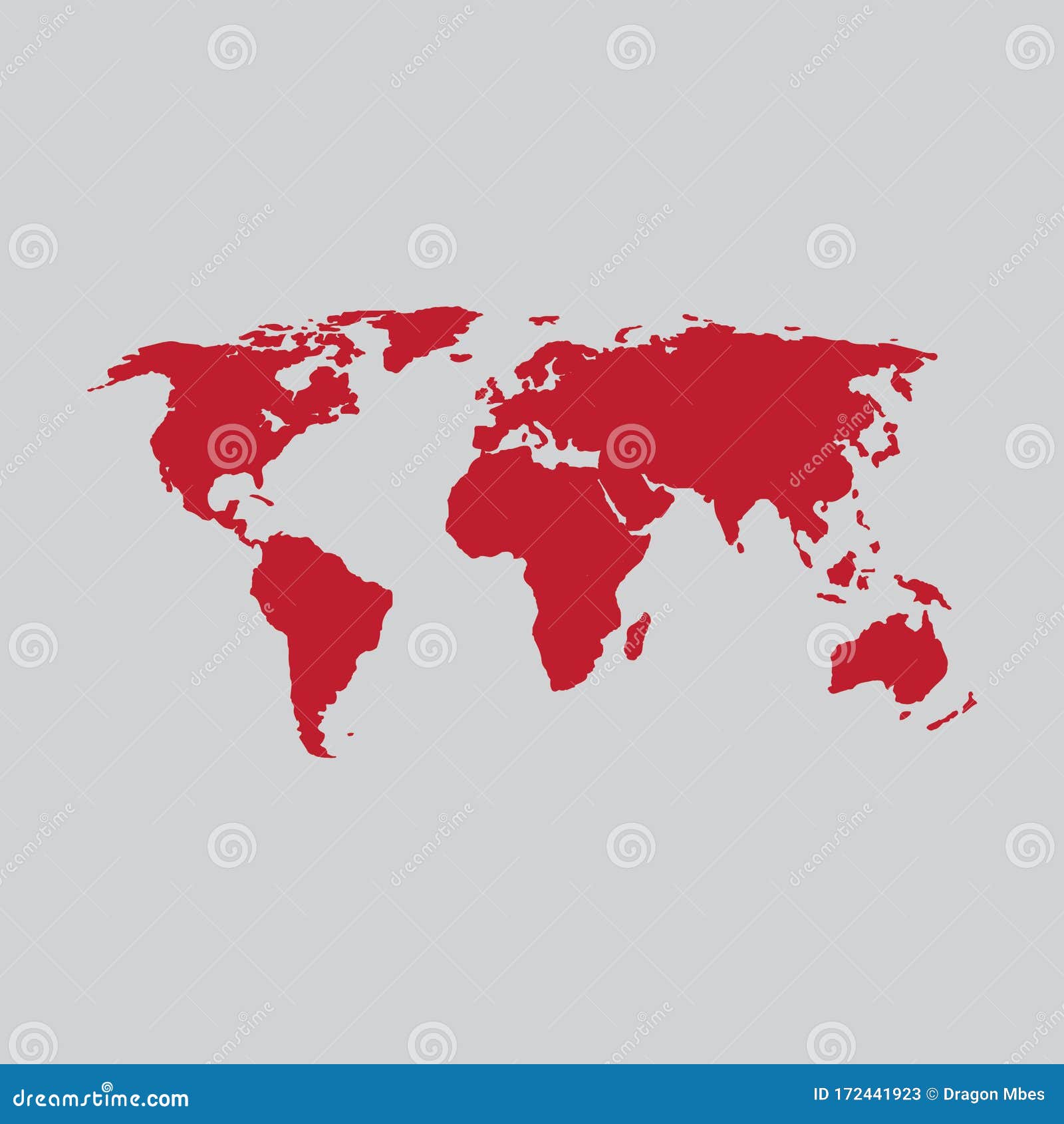 Red Vector World Map in Watercolor Style Stock Vector - Illustration of ...
