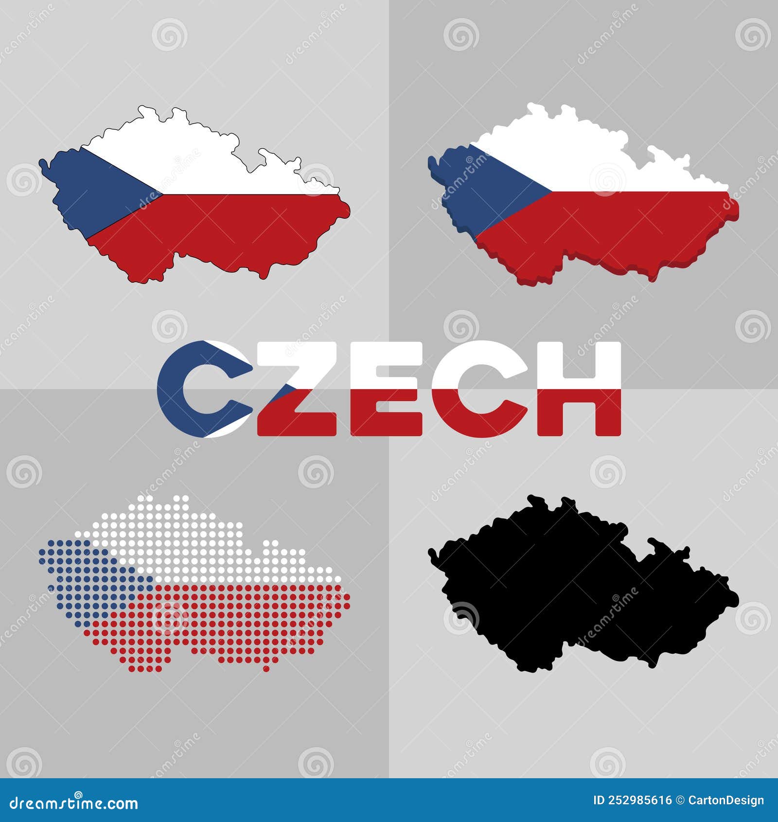 Czech Republic vector map stock vector. Illustration of copy - 252985616