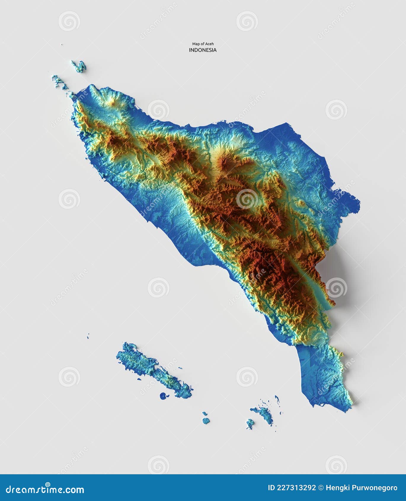 Map of Aceh, Indonesia stock illustration. Illustration of cartoon ...